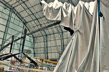 Aufbau von einem Zeppelin Luftschiff | Zeppelin NT